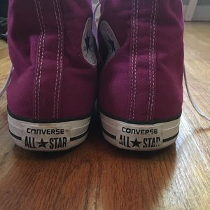 Converse | Shoes | Magenta Converse Chuck Taylor All Star High Tops ...